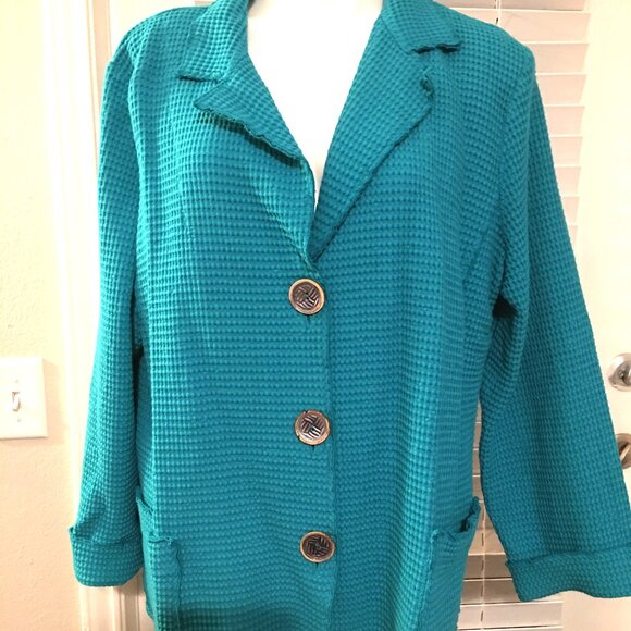 Focus | Jackets & Coats | Focus Teal Green Career Jacket So Gorgeous Xl ...